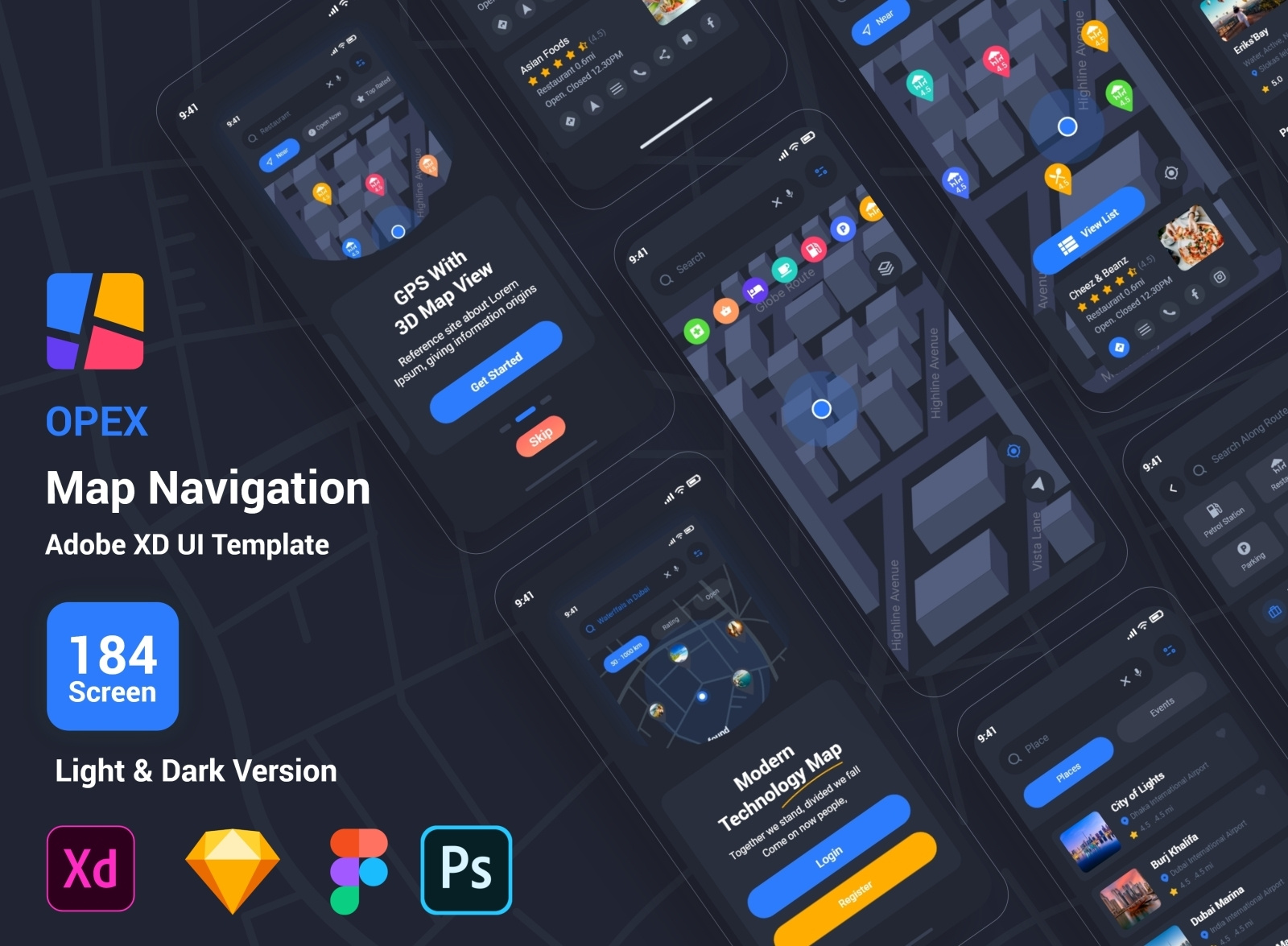 Opex – Map Navigation Figma UI Template by Tauhid Hasan on Dribbble