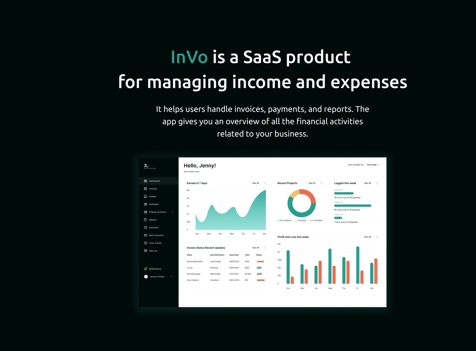 Saas Product For Invoicing By Olena Pershyna On Dribbble
