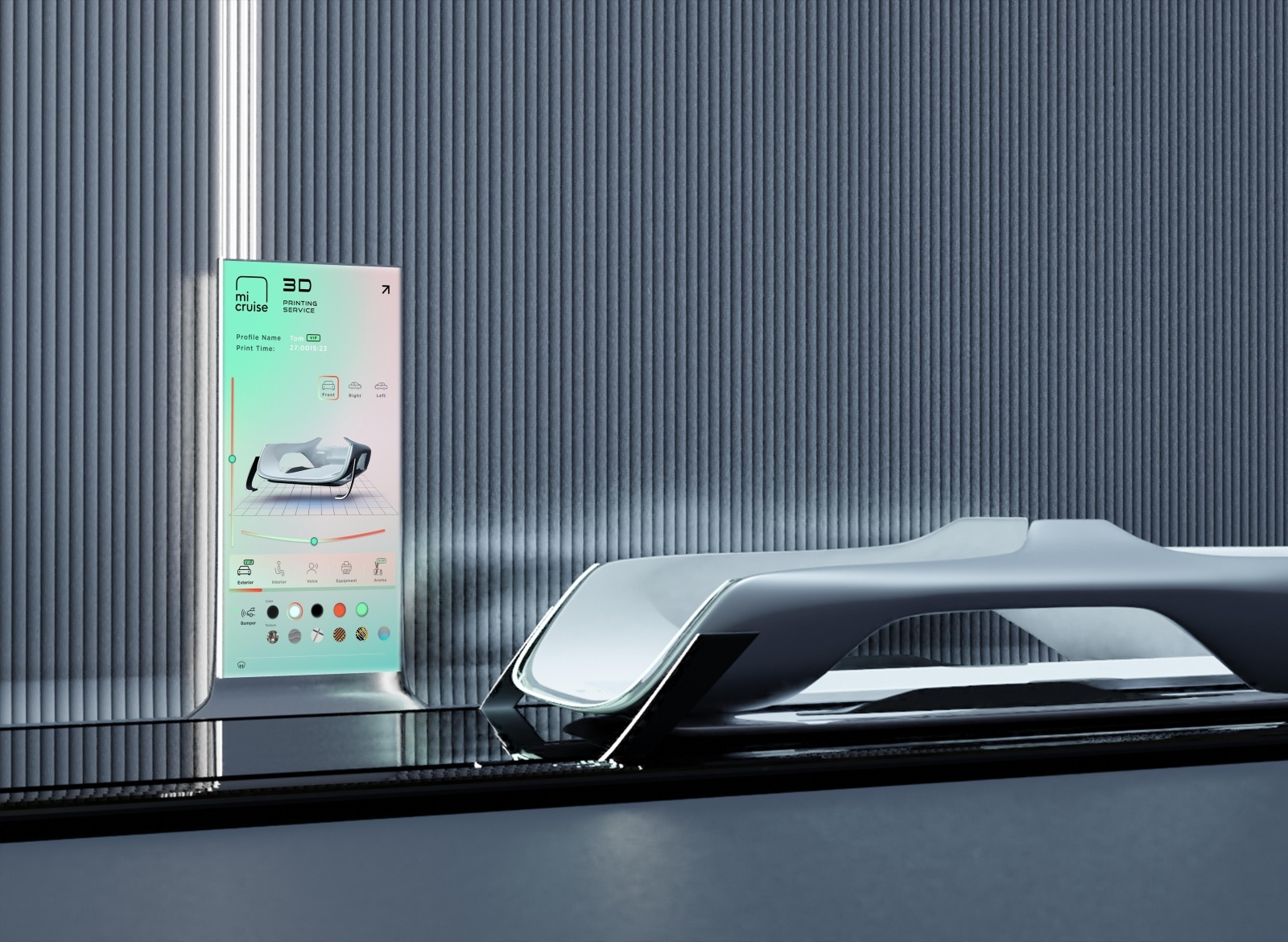 3D printing car customization interface by Aliiiceee on Dribbble