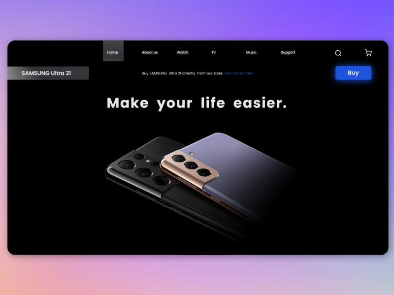 SAMSUNG Website Landing Page by UxGaa on Dribbble
