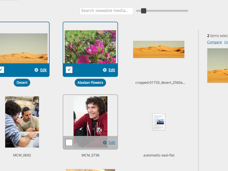 Media Library Grid View by Shaun Andrews for Automattic on Dribbble Media Library Grid View by Shaun Andrews for Automattic on Dribbble