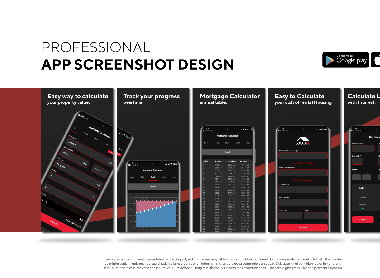 App Screenshot Design for play store or app store by Emran Hosen Emon ...