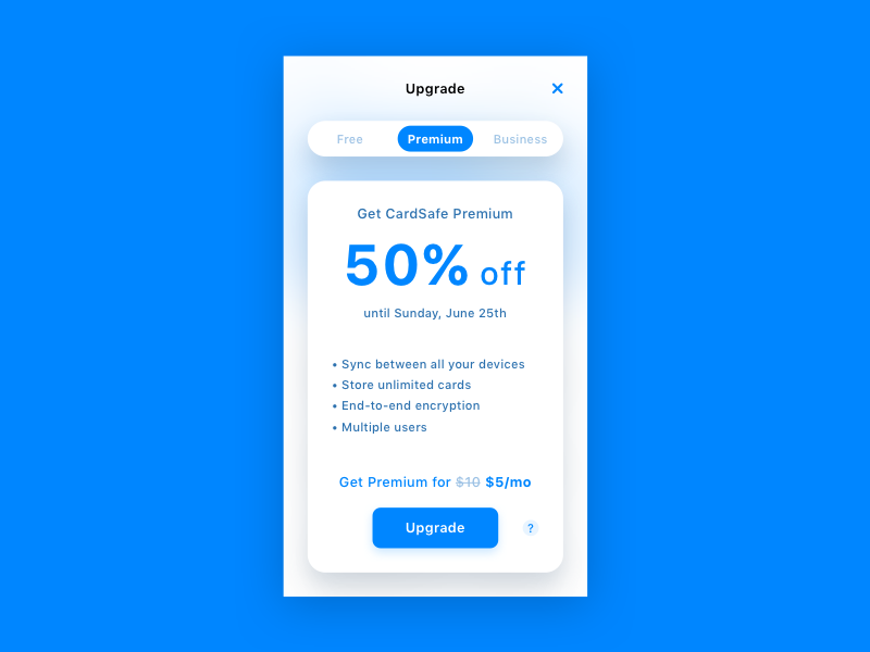 Daily UI 036 — Special Offer by Zach Shea on Dribbble