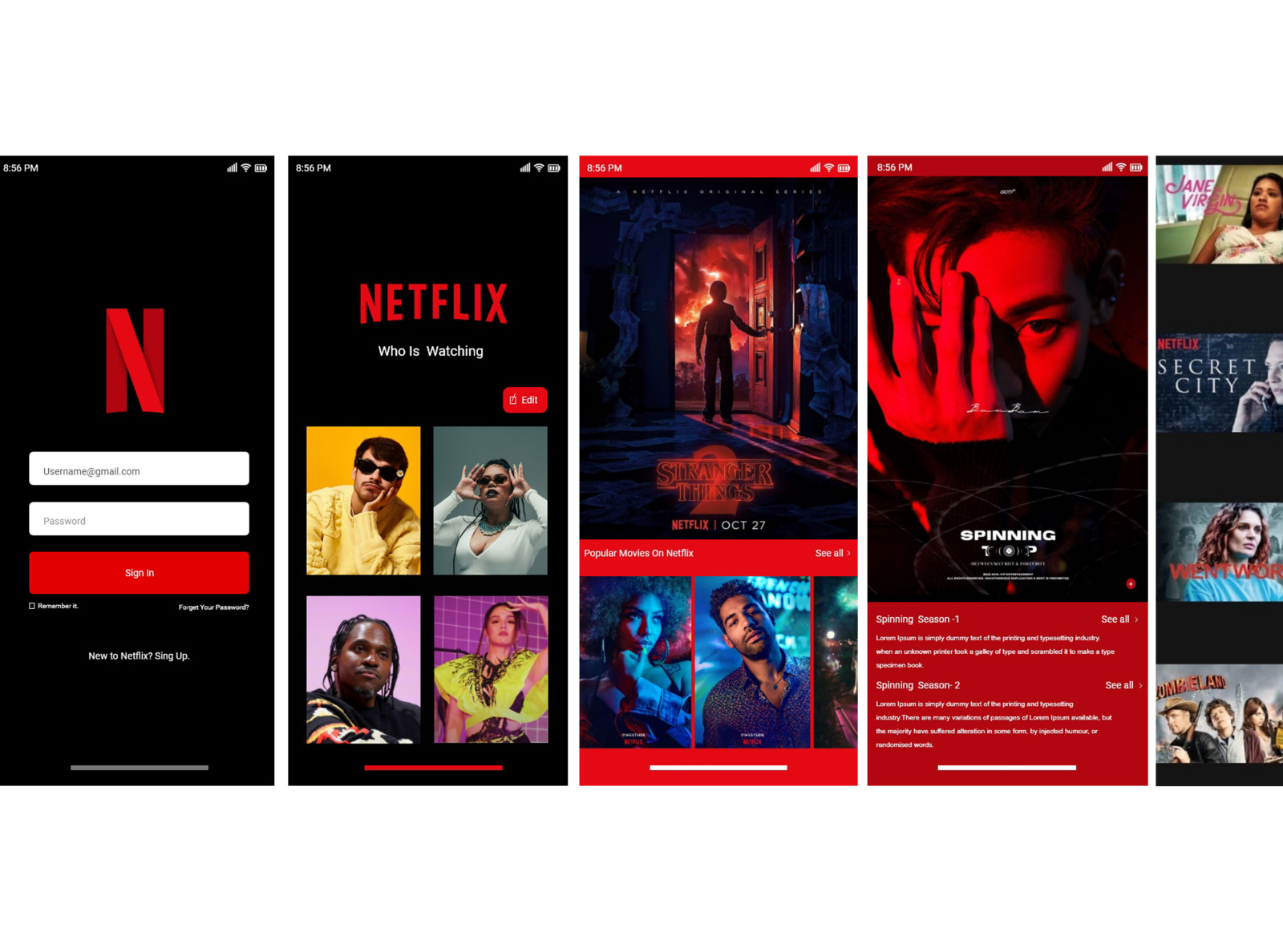 Netflix Movie Page by Kamini jadaun on Dribbble