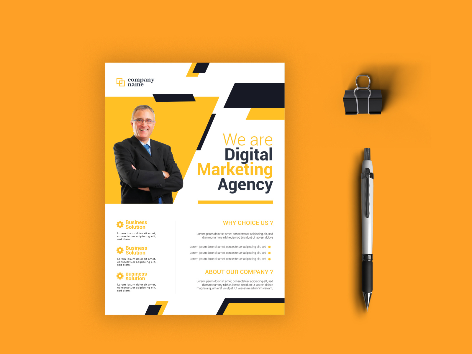 Corporate Business Flyer Template by DesignNox on Dribbble