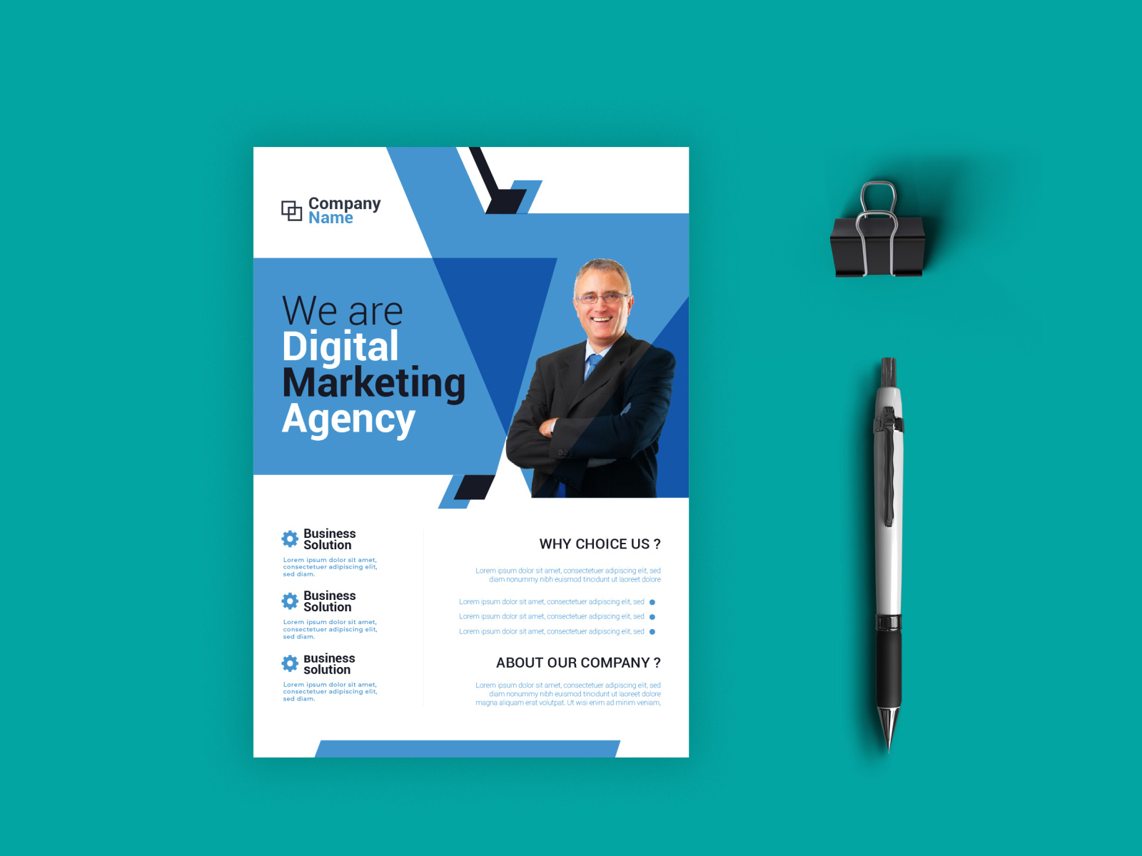 Digital Marketing Agency Corporate Flyer Design by DesignNox on Dribbble