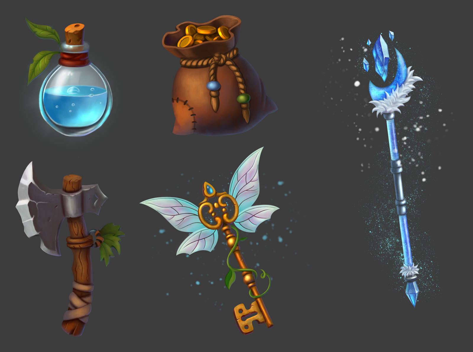 Match 3 Game items by Willian on Dribbble