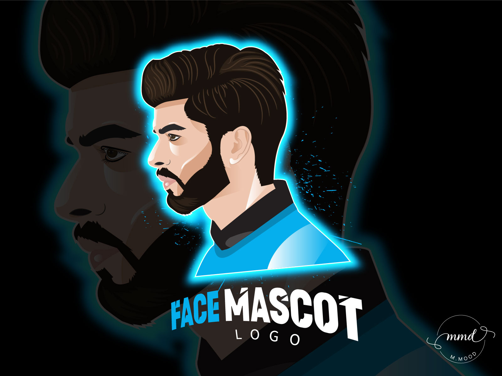Face Mascot logo Design by Designer Mood on Dribbble