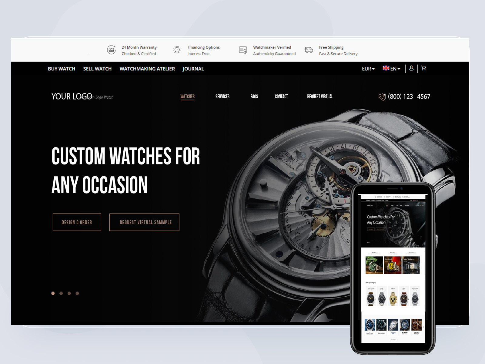Watch store ecommerce by Sina Rezaei on Dribbble