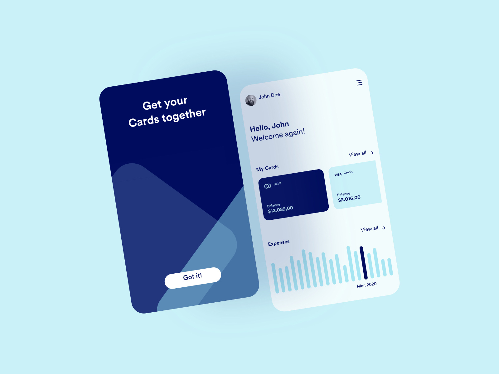 Flycard App by Silas Lusk on Dribbble