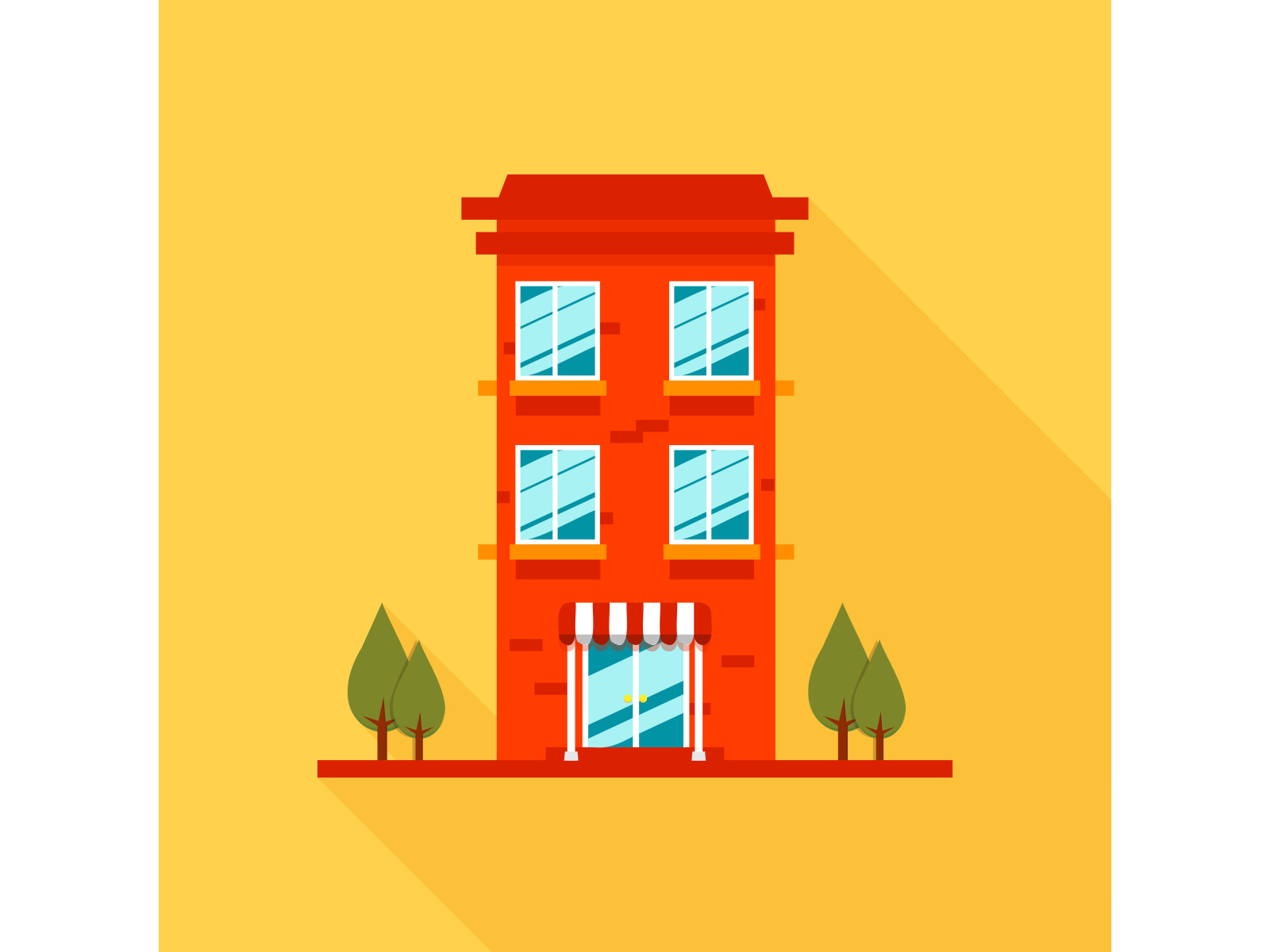 Illustration build flat design by Grafide on Dribbble