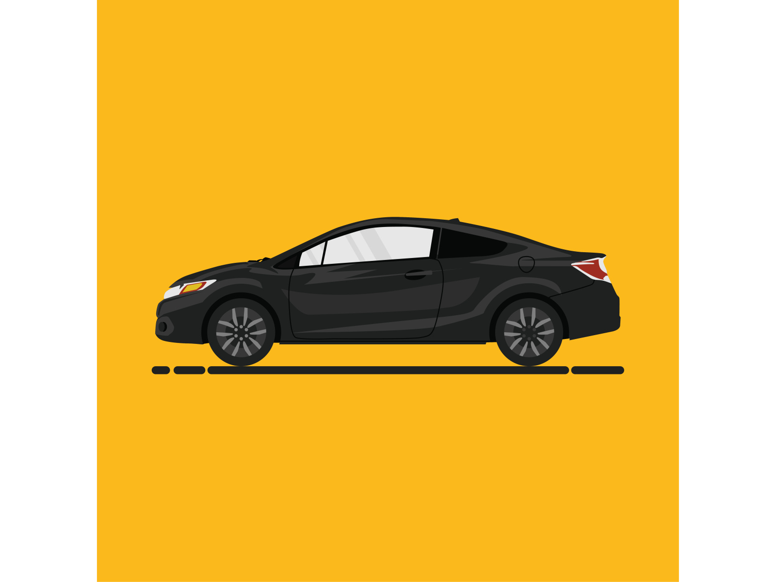 Car illustration vector flat design by Grafide on Dribbble