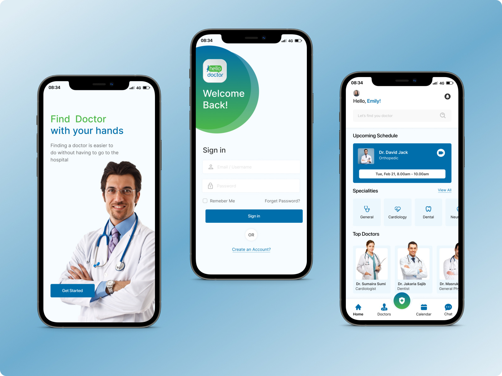 Doctors appointment Mobile App by Divya Unni on Dribbble
