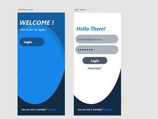 welcome and login page design by SUDHANSHU on Dribbble