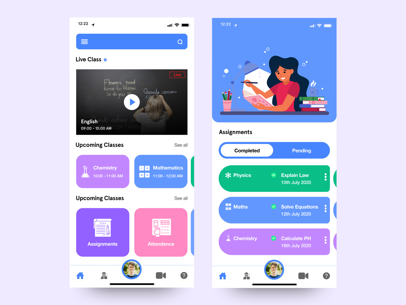 Students Online Classes Application by Saurabh kumar on Dribbble