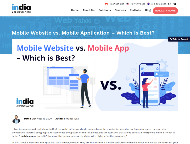 Mobile Website vs. Mobile App (Application) – Which is Best? by ...