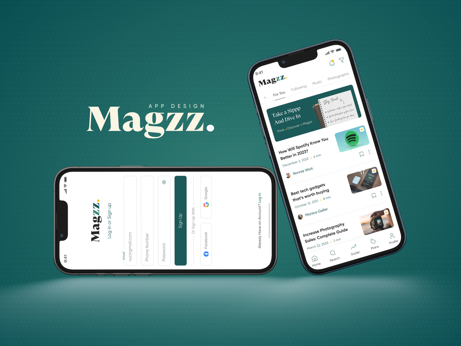 Blog Reading App UI/UX Design by hitesh bhat on Dribbble
