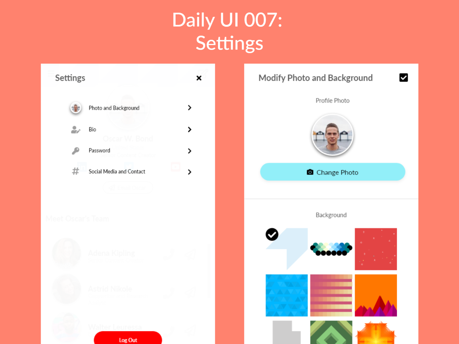 7. Settings UI by Calvin Lai on Dribbble