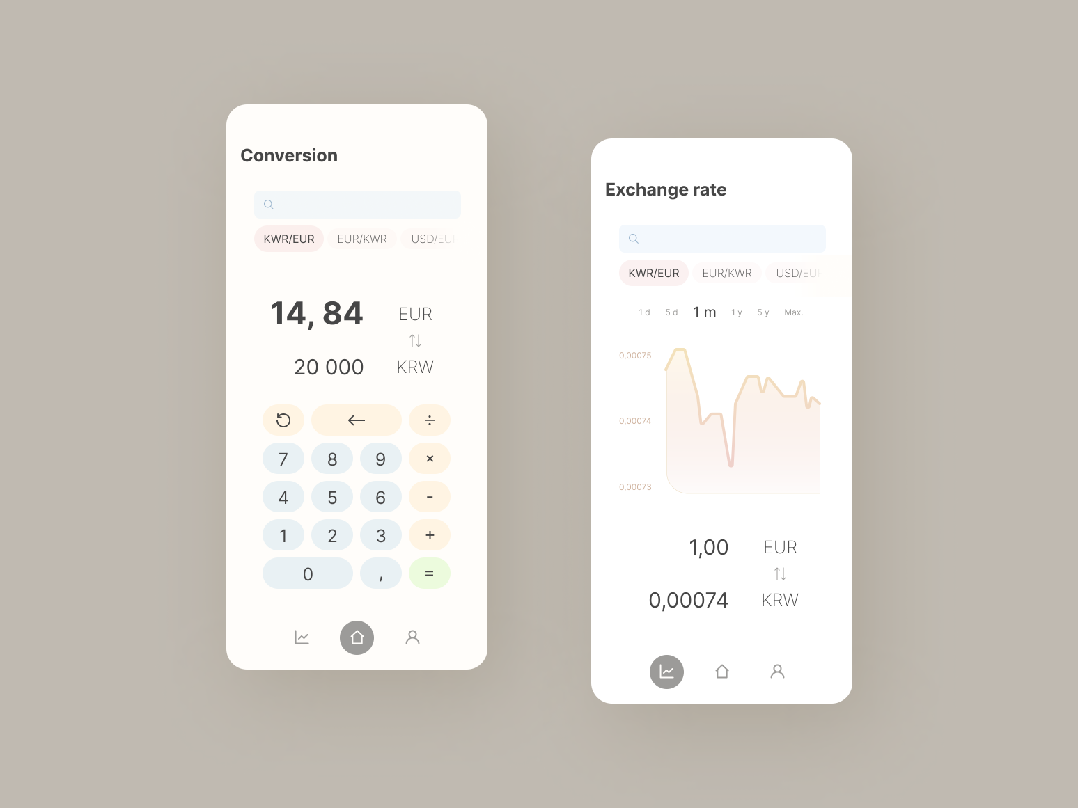 Conversion App by Doppia Raphaël on Dribbble