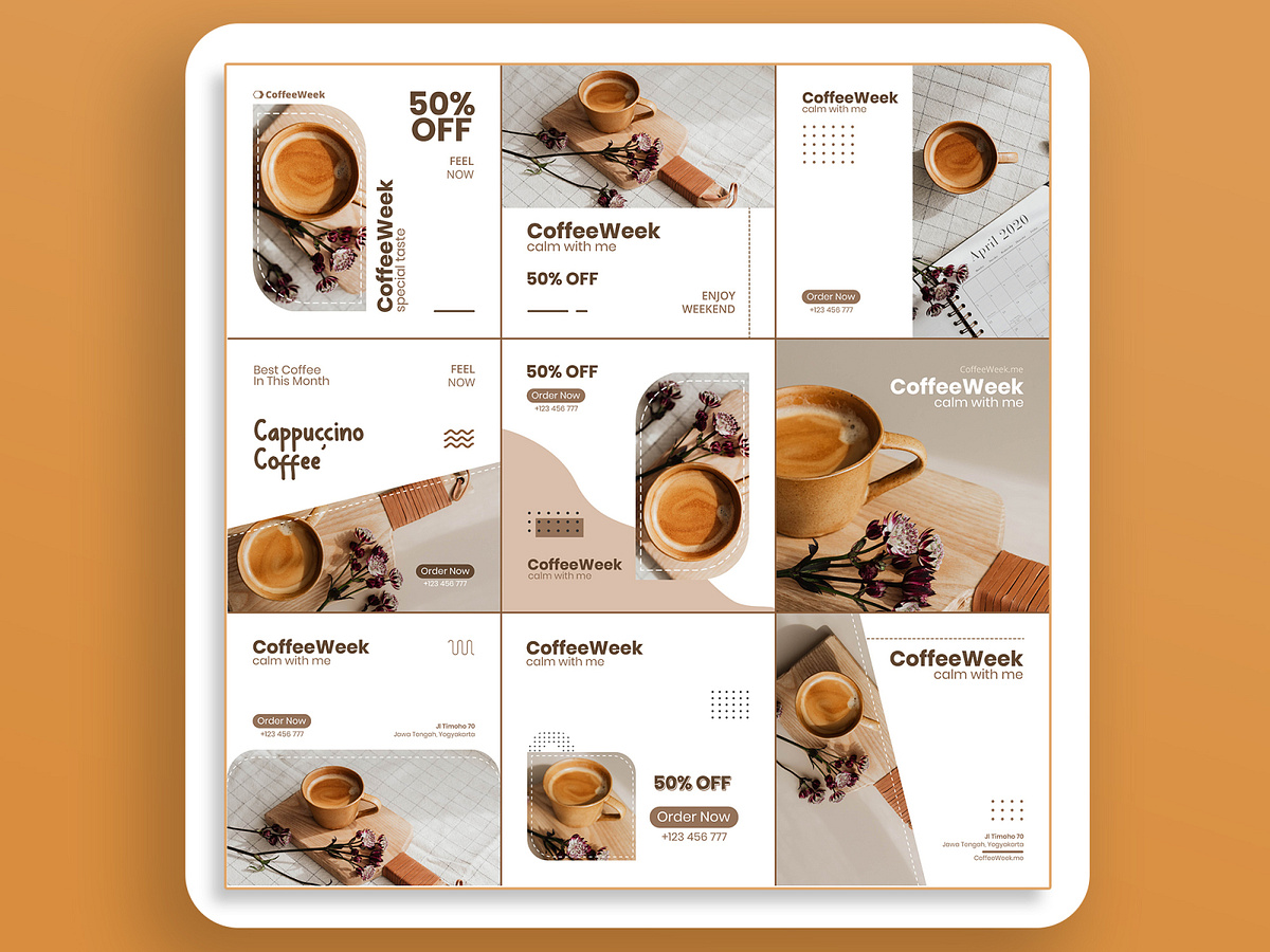 Coffee Theme - Header Social Media Feed by Irfan Mulyana on Dribbble