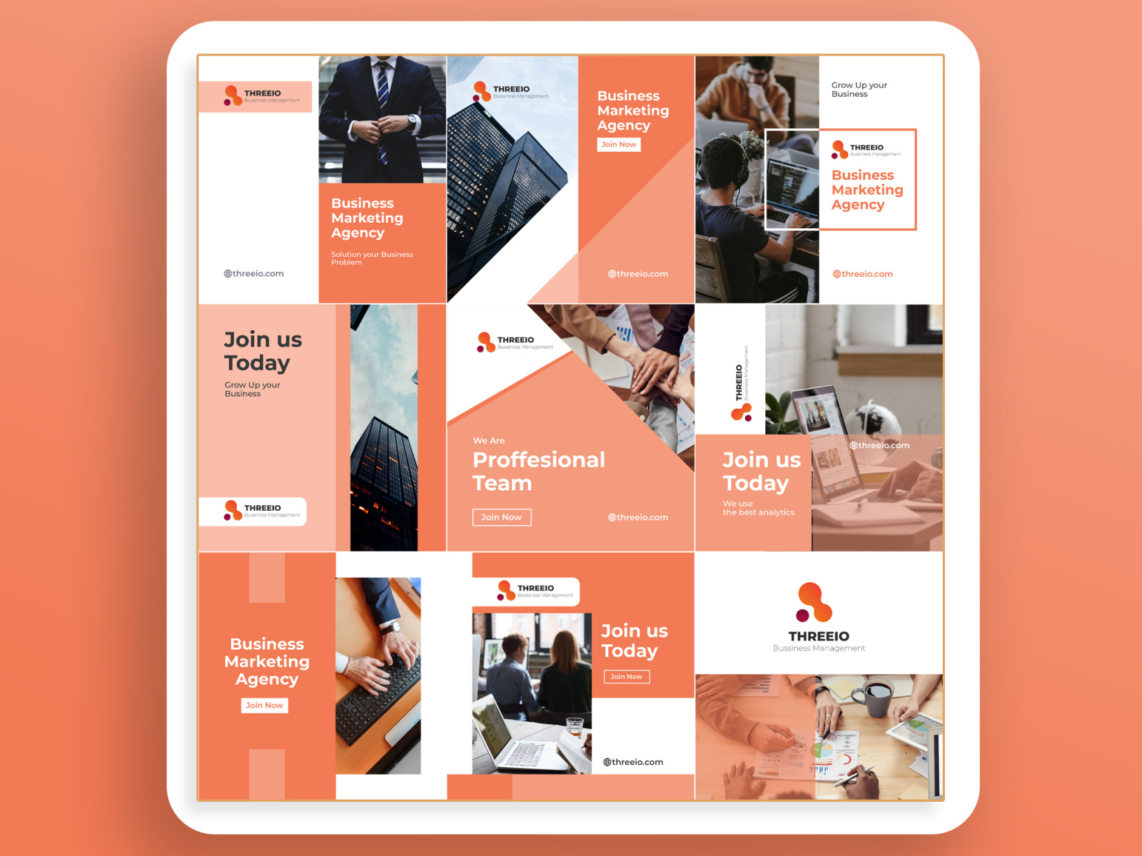 3x3 Bussiness Feed Header by Irfan Mulyana on Dribbble