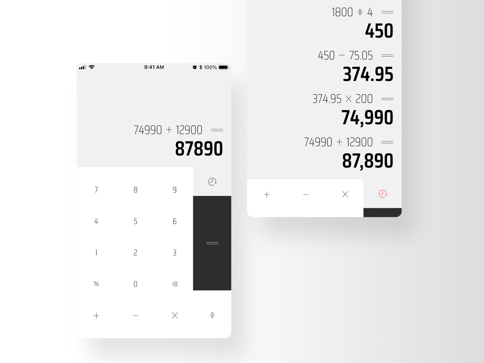 Daily UI 004 - Calculator by Gabriel Brioso on Dribbble