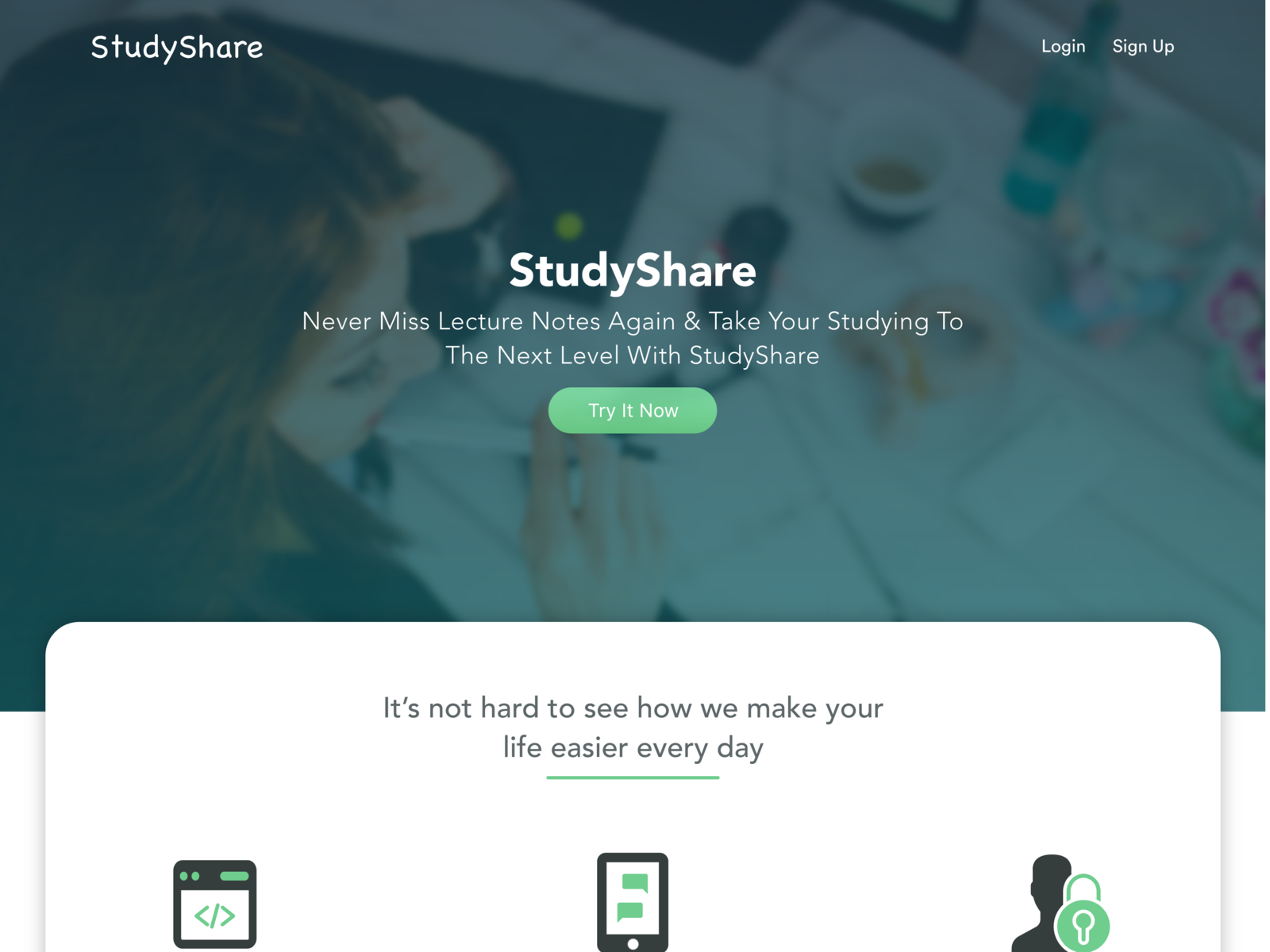 Studyshare by K on Dribbble