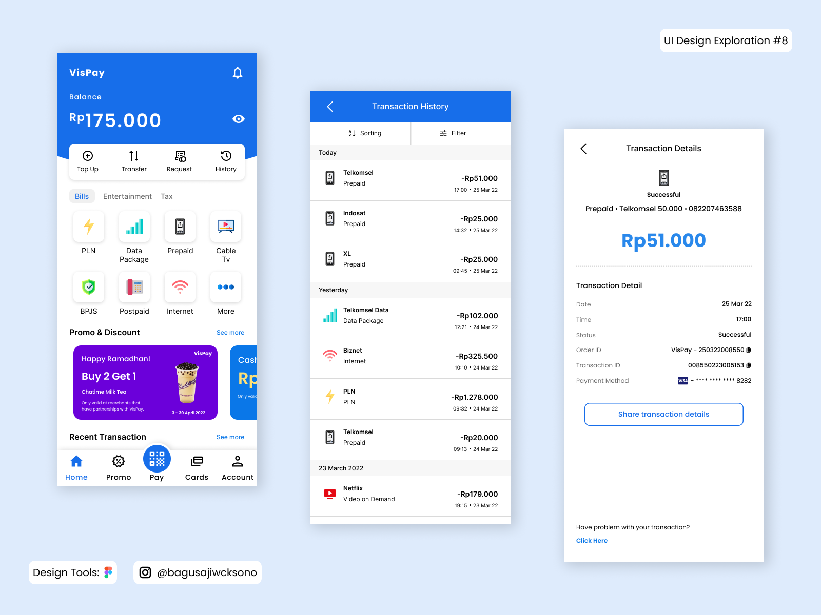 VisPay - Digital Payment App by Bagus Wicaksono on Dribbble