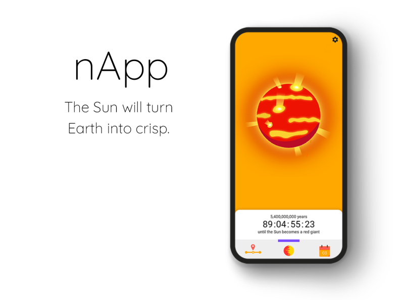 Sun red giant countdown by Horváth Gergely on Dribbble