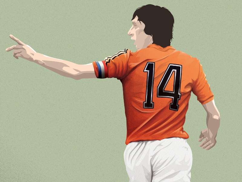Johan Cruyff by Jurryt Visser on Dribbble