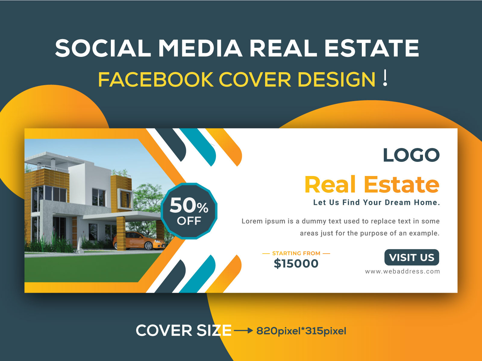 Social Media Creative Real Estate Facebook Cover Design By MD AMINUR 