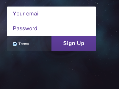 Sign Up form by Archie on Dribbble