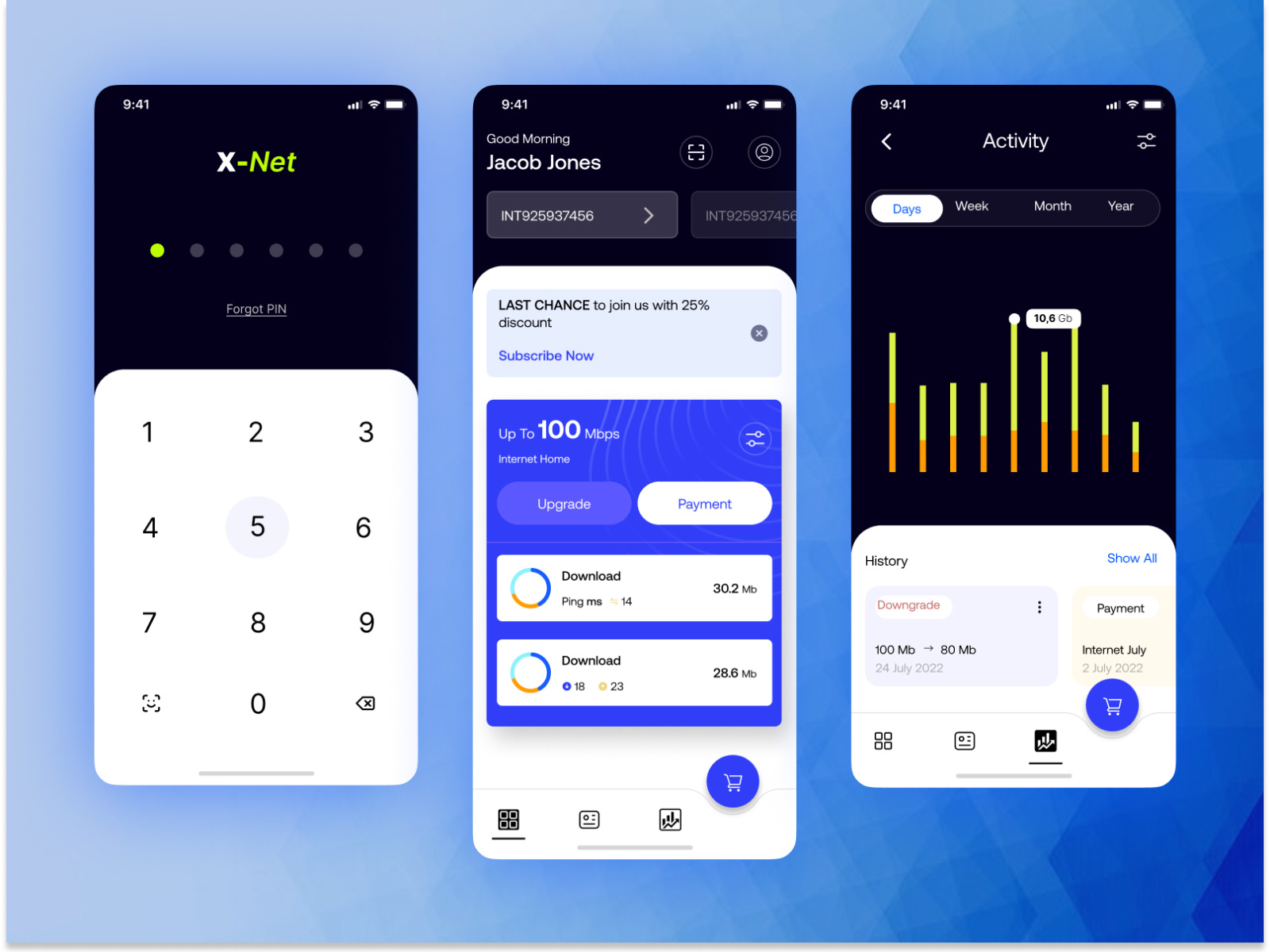 X-Net Mobile App | Ui/Ux Design by Ghurki Design Co. on Dribbble