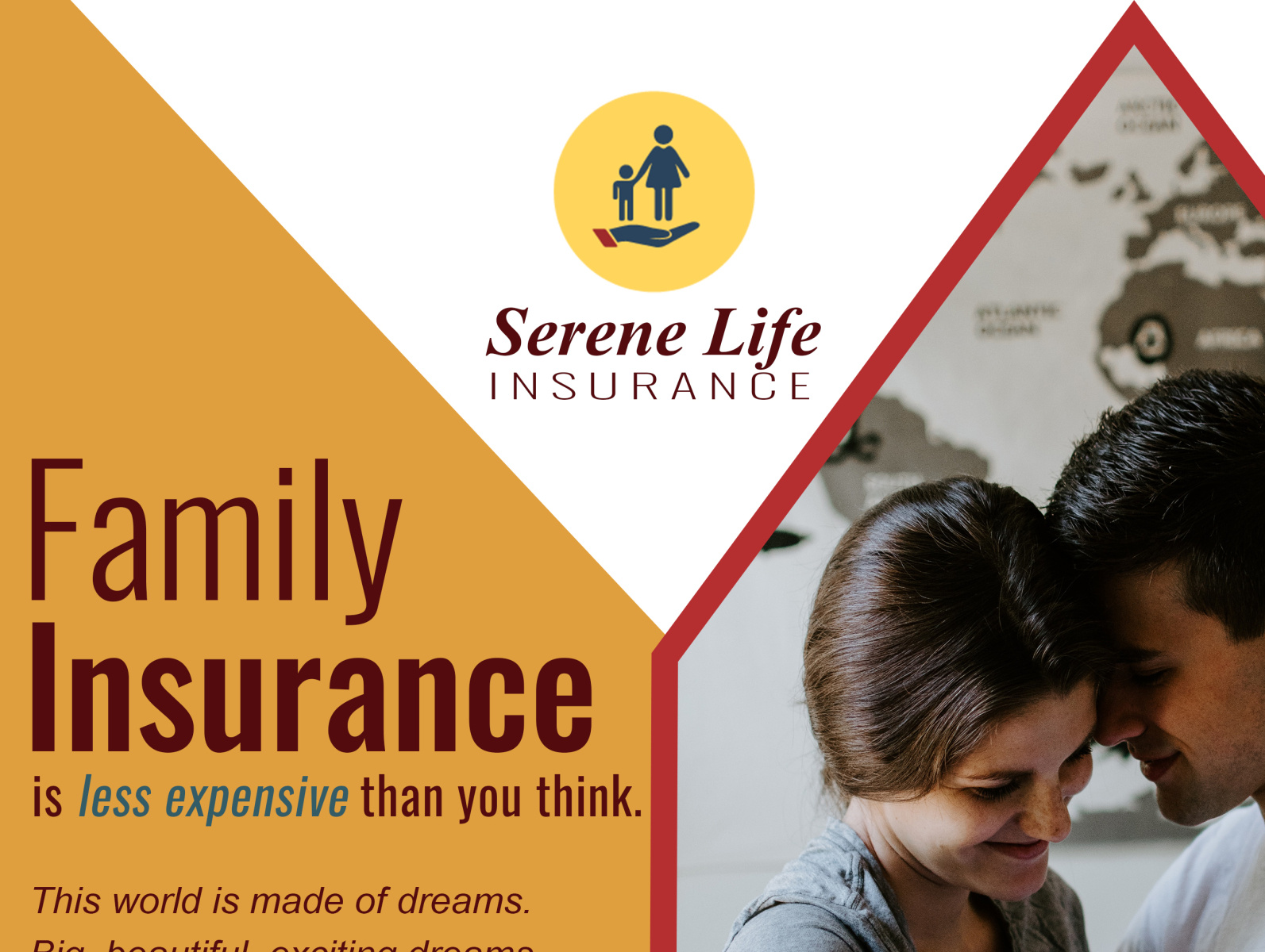 Insurance brochure front page by Hazel on Dribbble