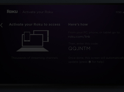 Roku Tv setup banner by Jacob Ethan on Dribbble