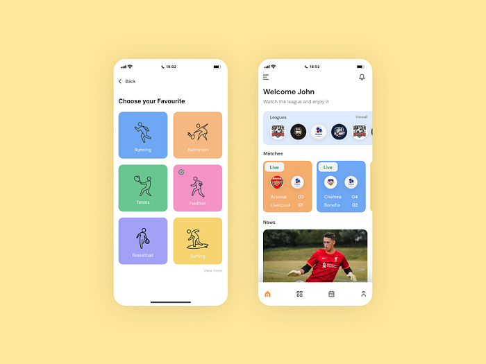 Browse thousands of Sports UI images for design inspiration | Dribbble