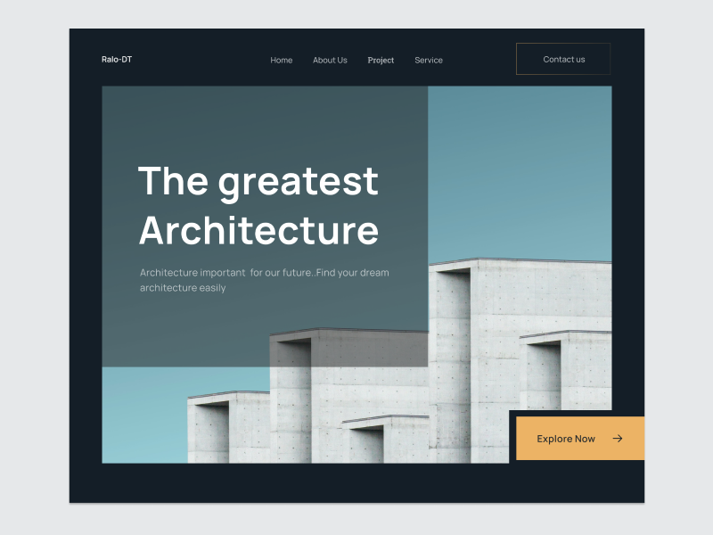 Architecture Landing page design by Prashant kumar on Dribbble