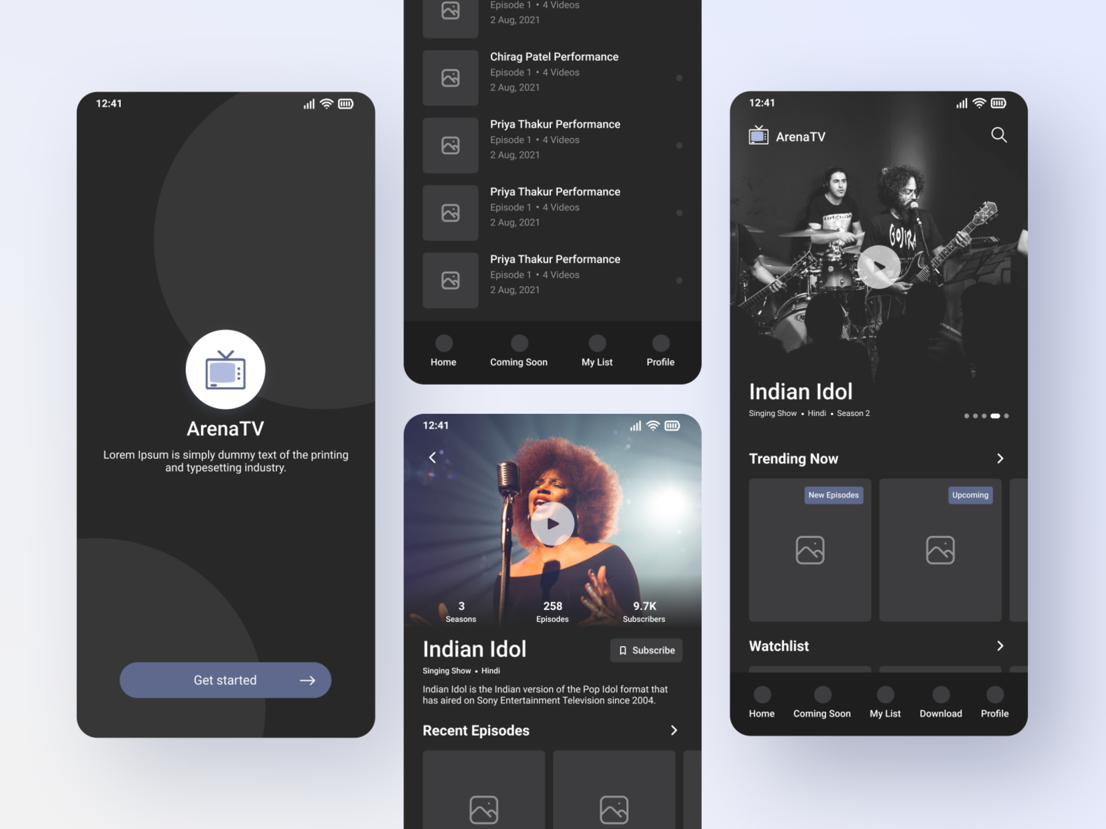 Hi-Fidelity wireframe for mobile - OTT Platform | TV shows by Chirag ...