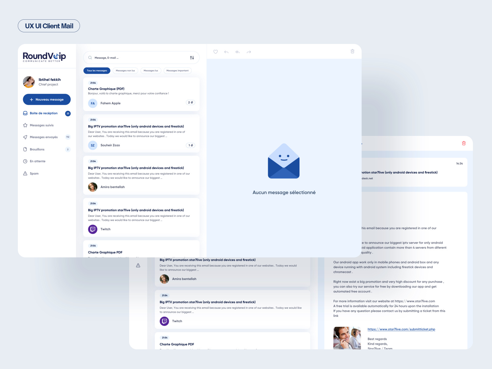 UX UI Client Mail by Designud on Dribbble
