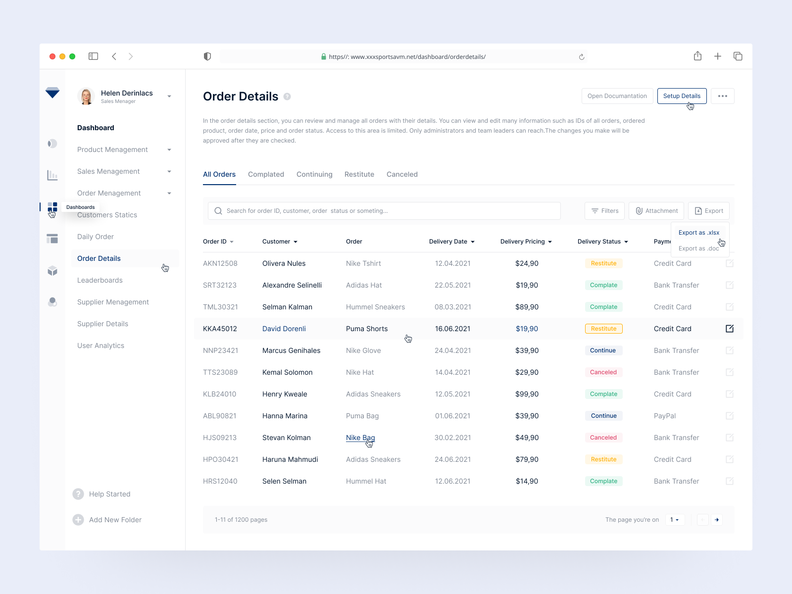 Dashboard / Order Details Page by Caglar Cebeci on Dribbble