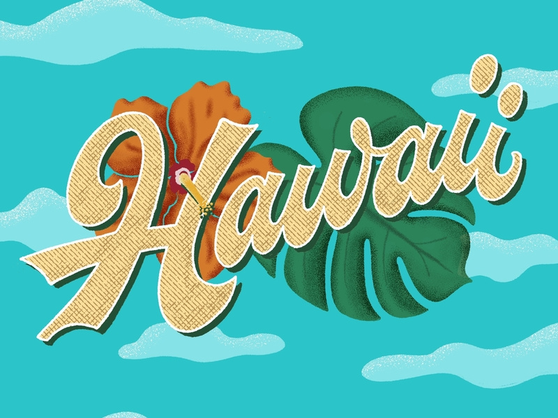 Hawaiian Printable Letters Posters