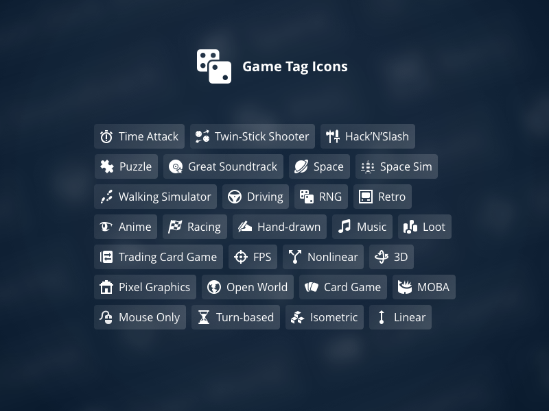 Game Tag Icons by Kurt Rank on Dribbble
