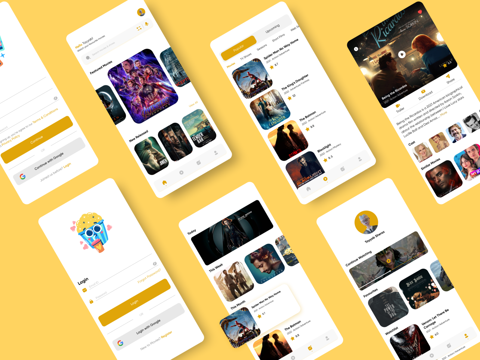 Movies App Ui Design Concept by Tayyab Sheraz on Dribbble