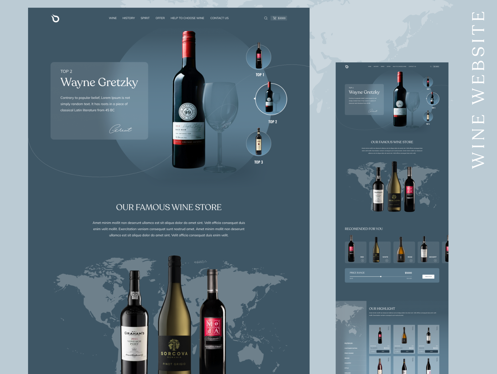 How about the wine website? by Sarah Mint on Dribbble