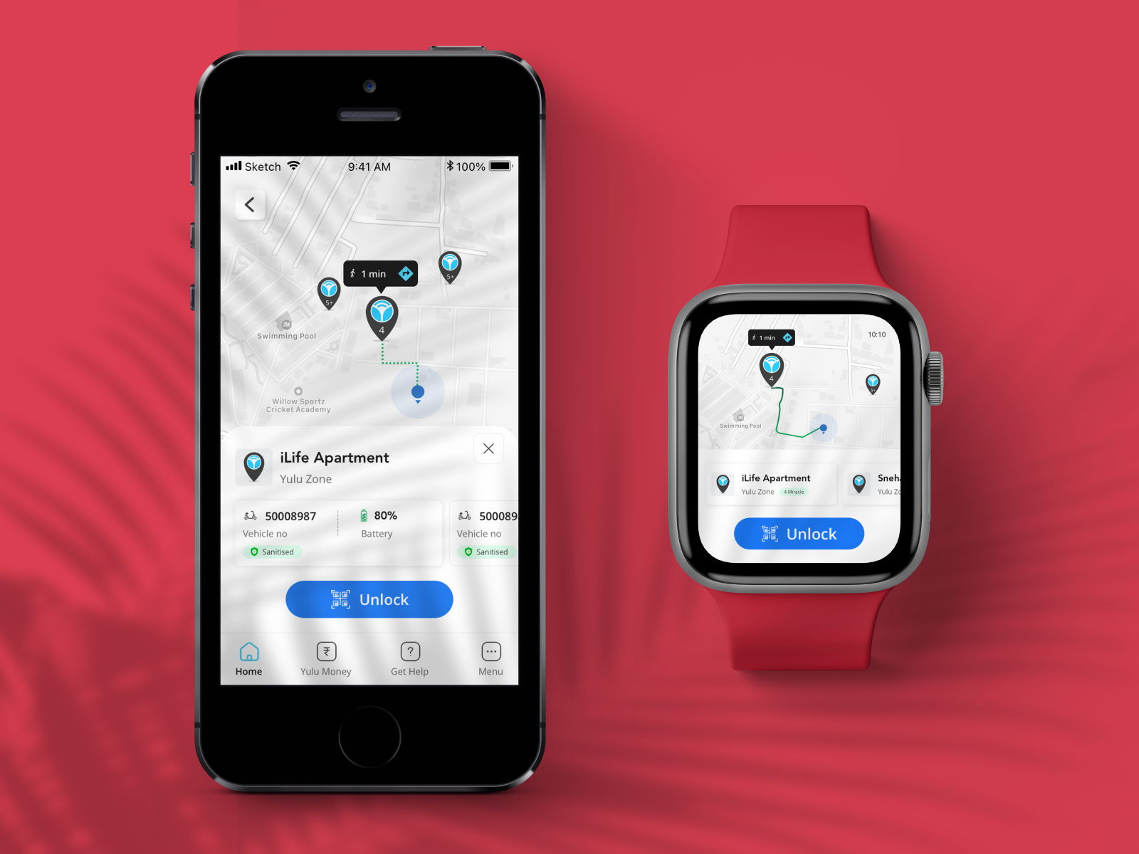 Concept - Yulu App on Smart Watch by Yulu on Dribbble
