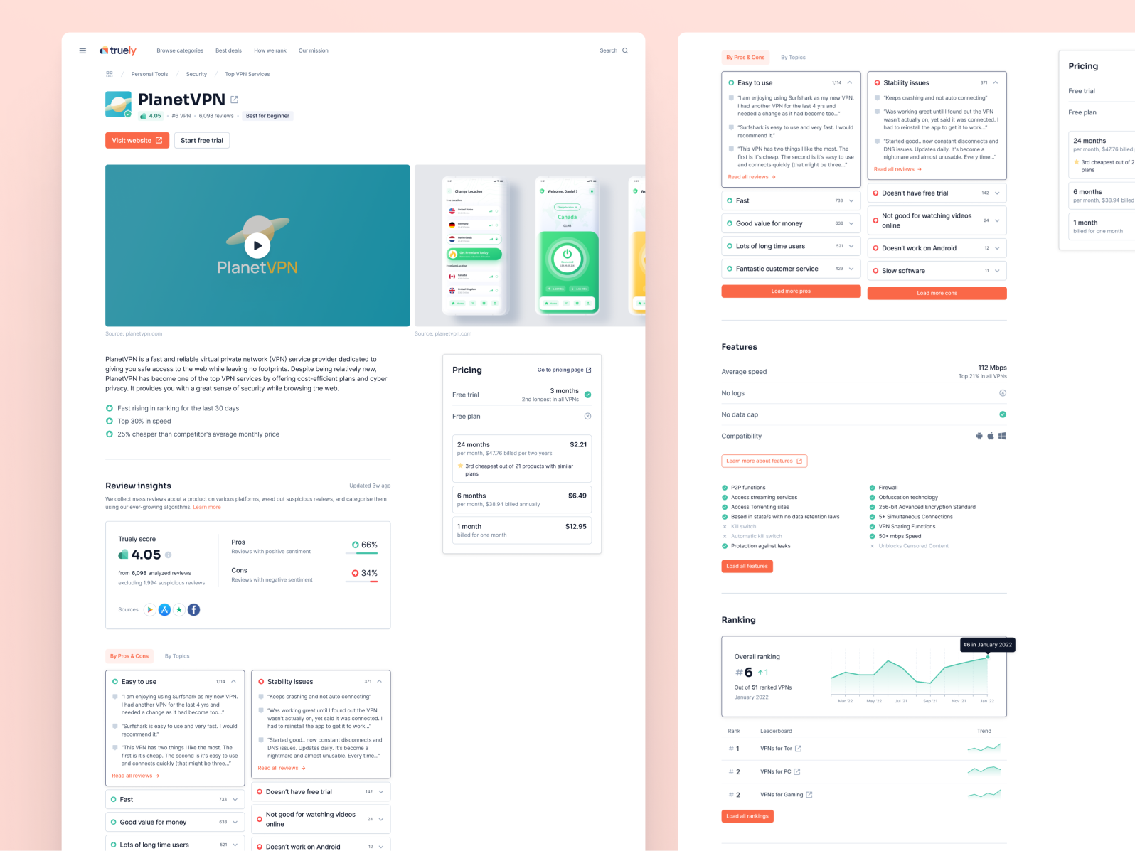 Product Detail Page - Product Comparison Website by Yaesul Choi on Dribbble