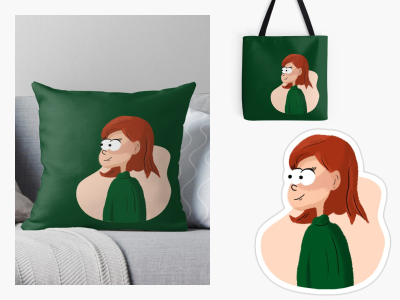 Cartoon ginger hair girl illustration by Tery Se on Dribbble