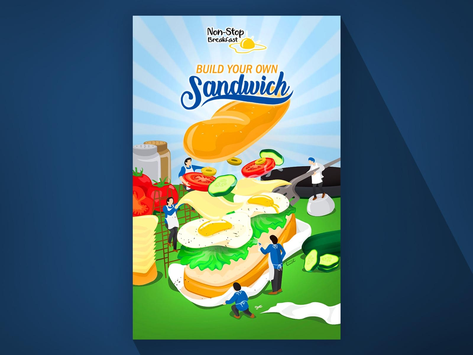 Build Your Own Sandwich Illustration by Amitomo on Dribbble