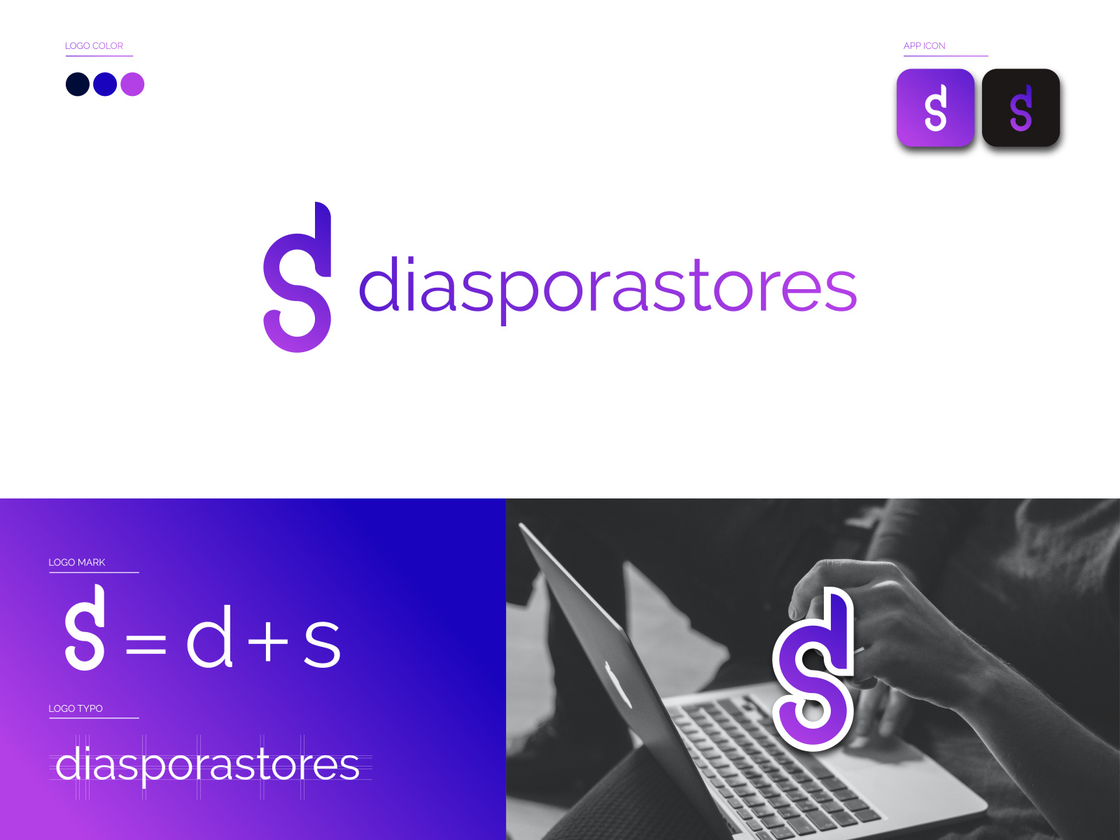 DS MODERN GRADIENT LOGO -DS MODERN LOGO-DS WEBSITE LOGO by Shashwata ...