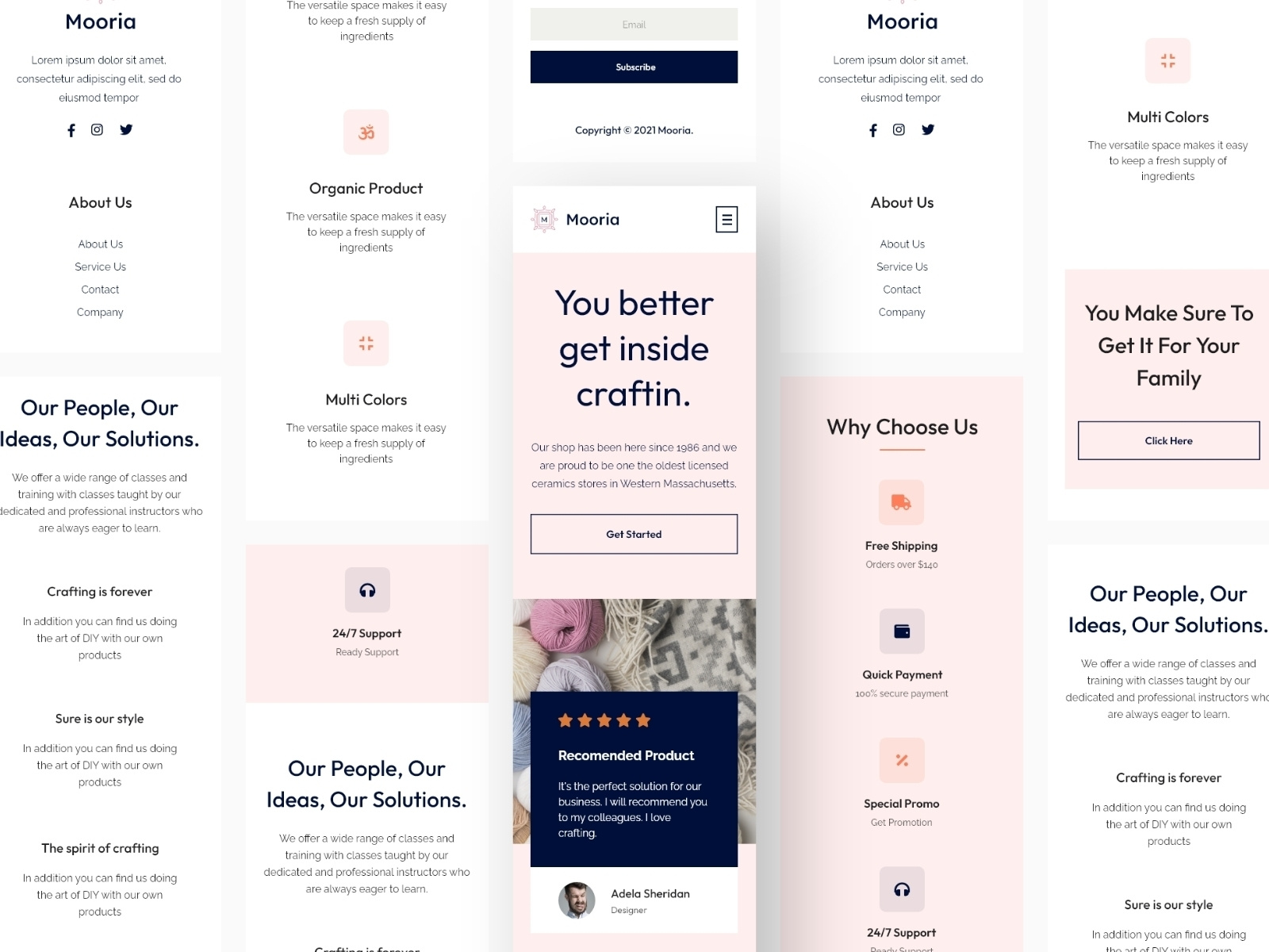 Mooria - Handmade & Craft Shop Landing Page by Anggi Krisna on Dribbble